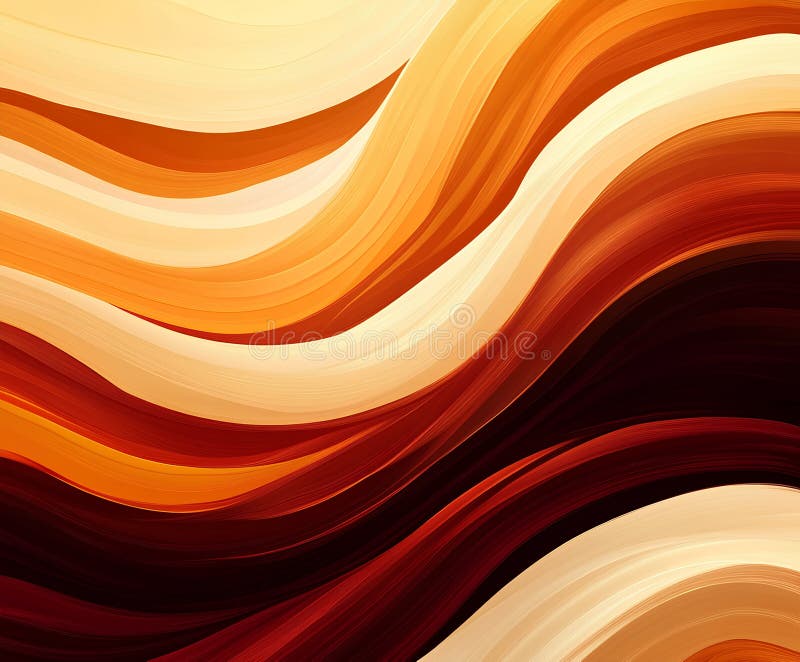 Abstract Waves of Warm Earthy Tones Flowing Smoothly Creating a ...