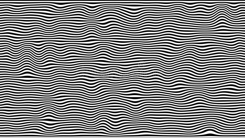 Abstract Waving Background with Black and White Lines Pattern Texture ...