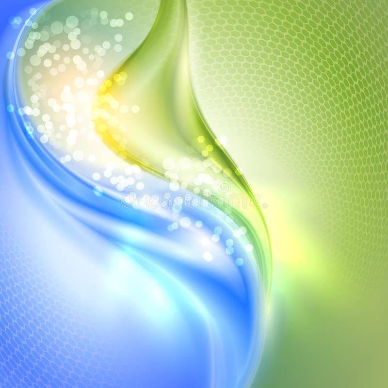 Abstract Blue Waving Background Stock Vector - Illustration of curve ...