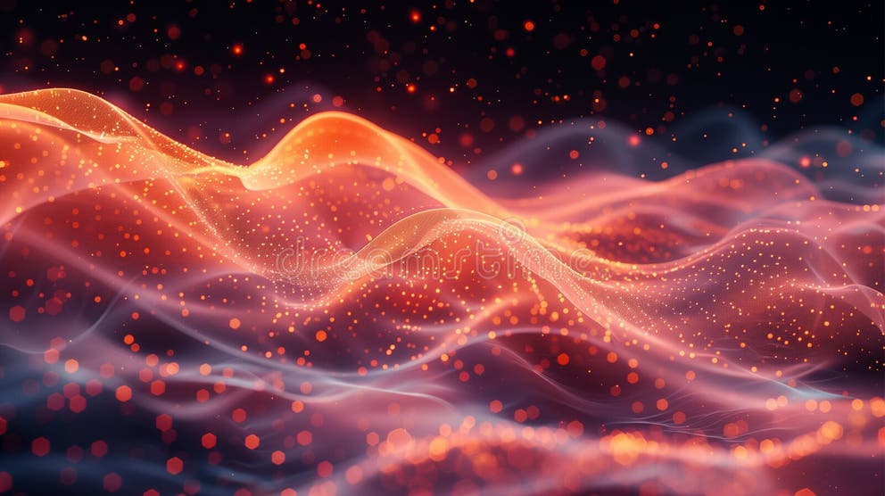 Abstract Waving Particle Modern Technology Background Design Stock ...