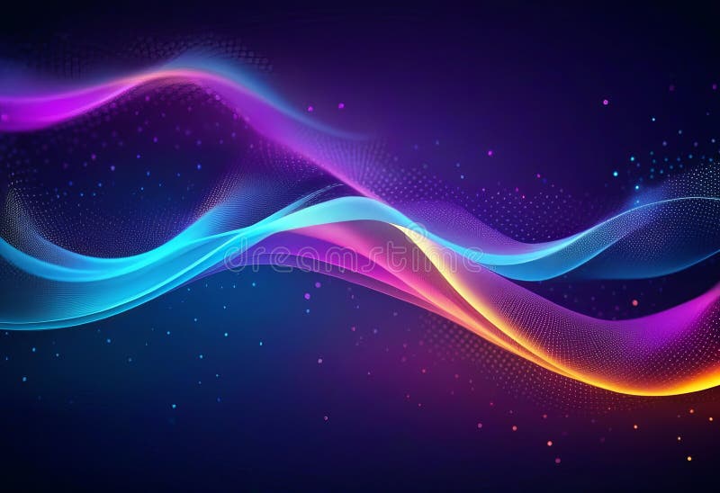 Abstract Waving Particle Technology Background Design Stock ...