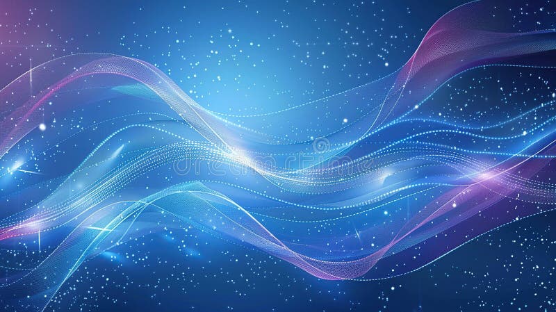 Abstract Waving Particle Technology Background Design Stock Photo ...