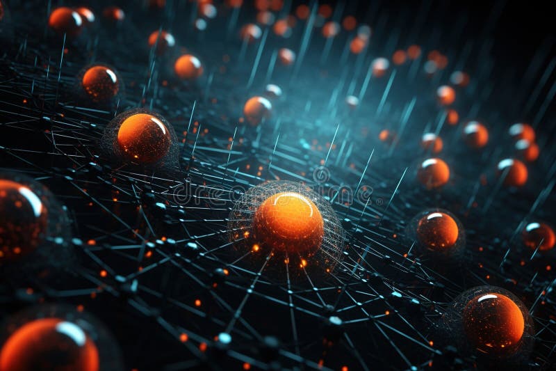 Abstract Waving Particle Technology Background Design Dots Flow ...