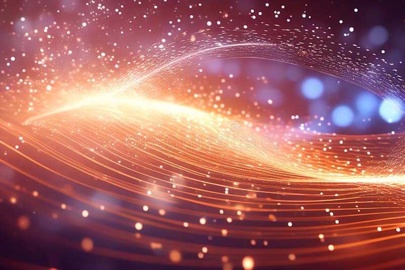 Abstract Waving Particle Technology Background Design. Stock ...