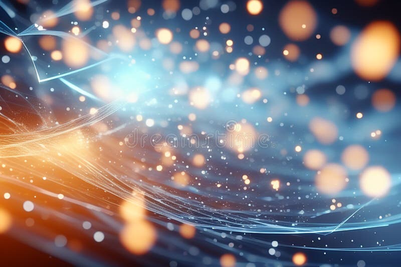 Abstract Waving Particle Technology Background Design. Stock ...