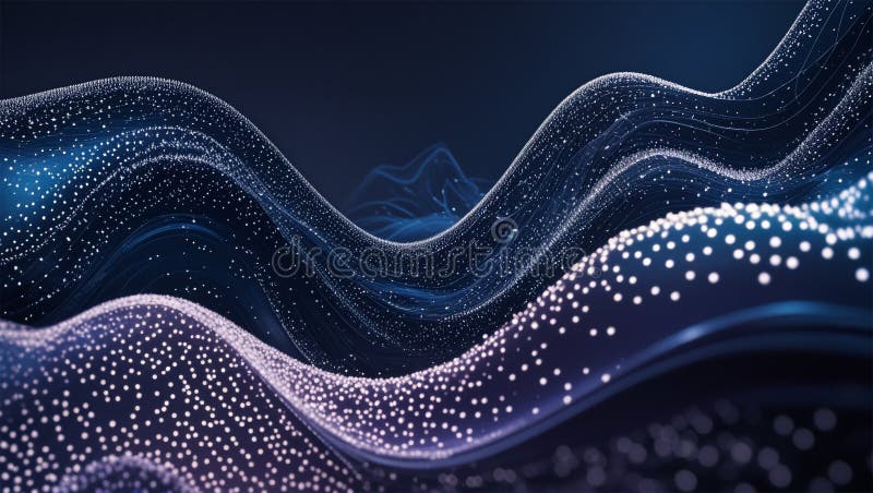 Abstract Waving Particle Technology Colorful Equalizer Wave Background ...