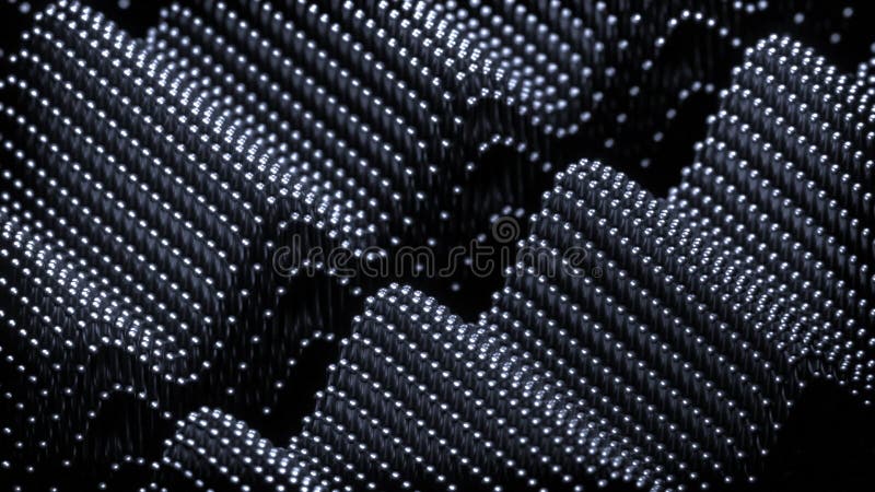 Abstract Waving Technological Clouds of Particles. Design. Falling Down ...