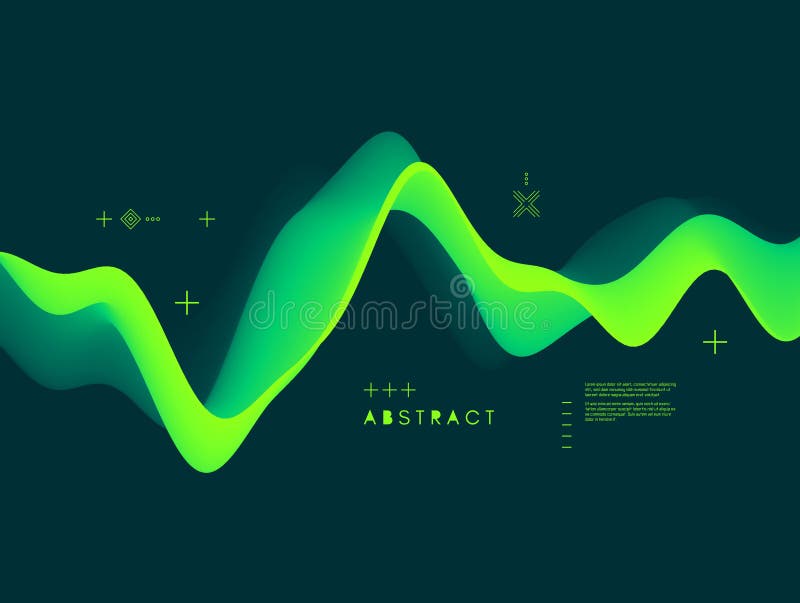 Abstract Wavy Background for Banner, Flyer, Book Cover, Poster. Dynamic ...