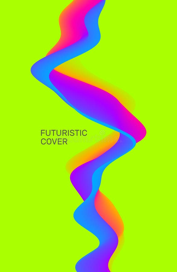 Abstract Wavy Background for Banner, Flyer, Book Cover, Poster. Dynamic ...