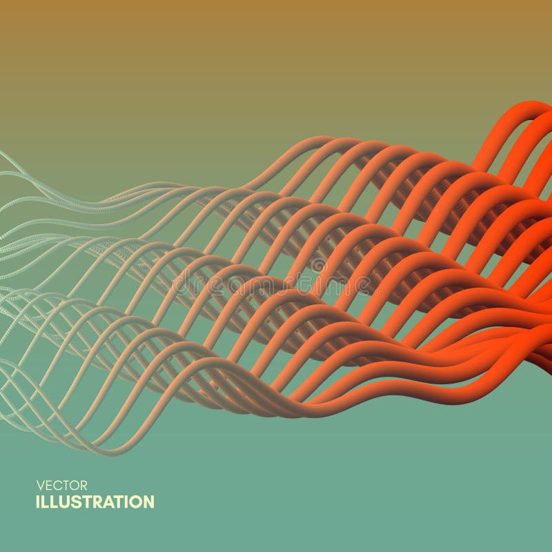 Abstract Wavy Background for Banner, Flyer and Poster. Dynamic Effect ...