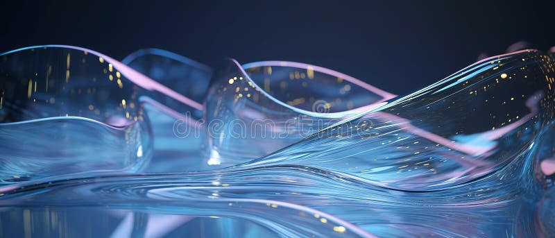 Abstract Wavy Background with Blurred Lights and Waves. Stock ...
