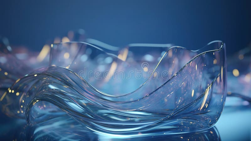 Abstract Wavy Background with Blurred Lights and Waves. Stock ...