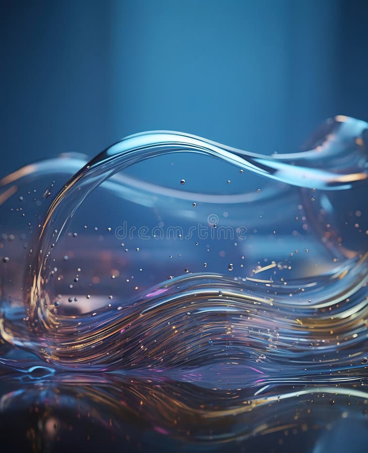 Abstract Wavy Background with Blurred Lights and Waves. Stock ...