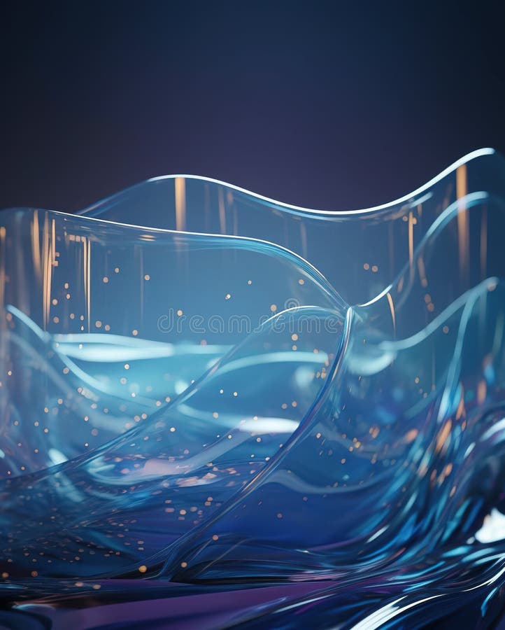 Abstract Wavy Background with Blurred Lights and Waves. Stock ...