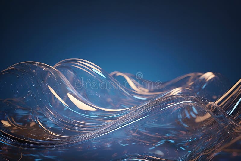 Abstract Wavy Background with Blurred Lights and Waves. Stock ...
