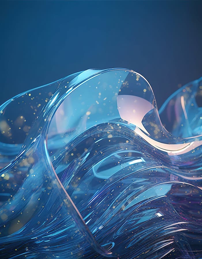 Abstract Wavy Background with Blurred Lights and Waves. Stock ...