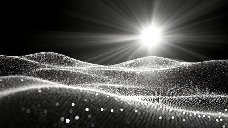 Abstract Wavy Background, Delicate Lines, Glimmering Effect with Star ...