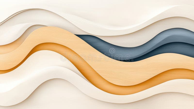 Abstract Wavy Background Design in Soft Neutral Tones for Elegant ...