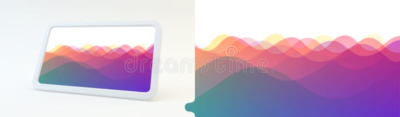 Abstract Wavy Background with Dynamic Effect. 3d Vector Illustration ...
