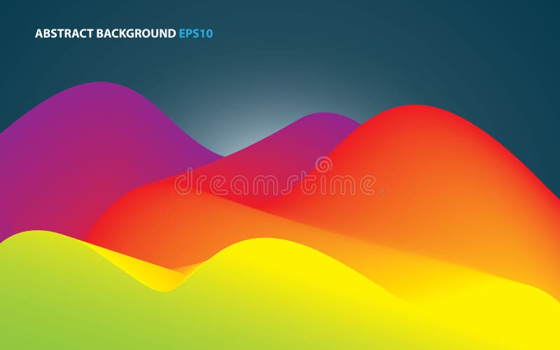 Abstract Wavy Background Dynamic Effect Vector. Colorful Fluid Concept ...