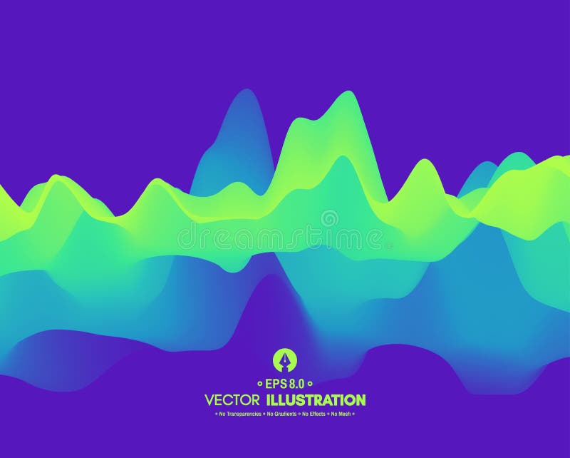 Abstract Wavy Background with Dynamic Effect. Vector Illustratio Stock ...