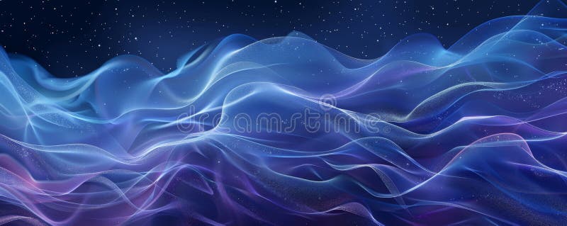 Abstract Wavy Background with a Gradient Flow from Icy Blue To Deep ...