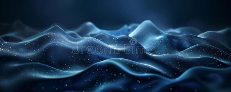 Abstract Wavy Background with a Gradient Flow from Icy Blue To Deep ...
