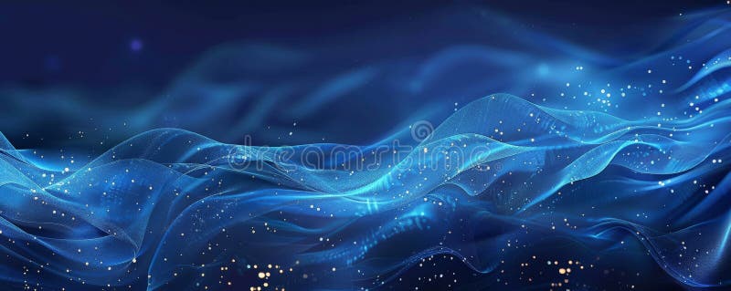 Abstract Wavy Background with a Gradient Flow from Icy Blue To Deep ...