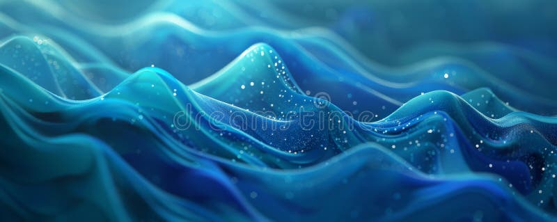 Abstract Wavy Background with a Gradient Flow from Light Blue To Deep ...