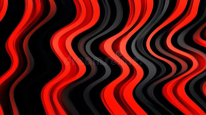 Abstract Wavy Background Red and Black Dynamic Pattern Modern Backdrop ...