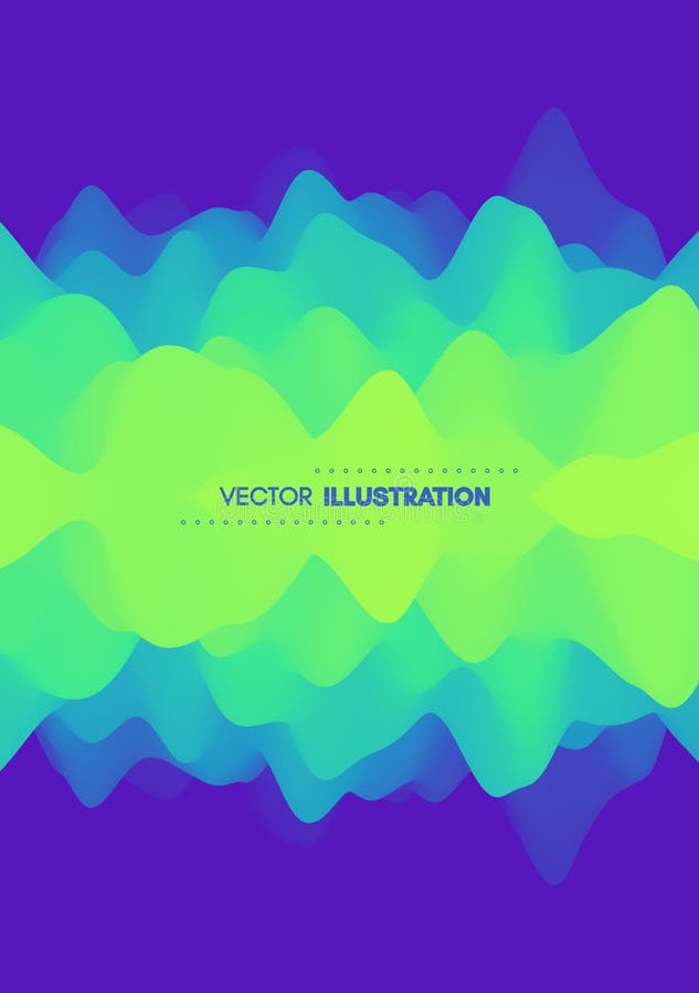 Abstract Wavy Background with Reflection. Trendy Gradients with ...