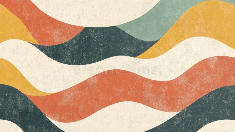 Abstract Wavy Background with Retro Colors and Texture Stock ...
