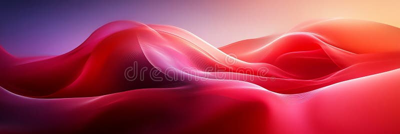 Abstract Wavy Background with Smooth Gradients and Intense Color for ...