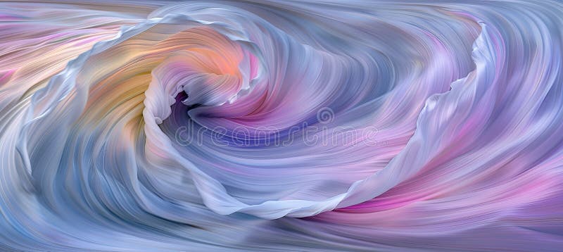 Abstract Wavy Background, Smooth Pastel Colored Swirls, Flowing Silk ...