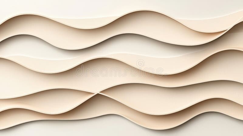 Abstract Wavy Background in Soft Beige Tones for Modern Design and Art ...