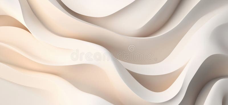 Abstract Wavy Background in Soft Beige Tones, Smooth Curves and Layers ...