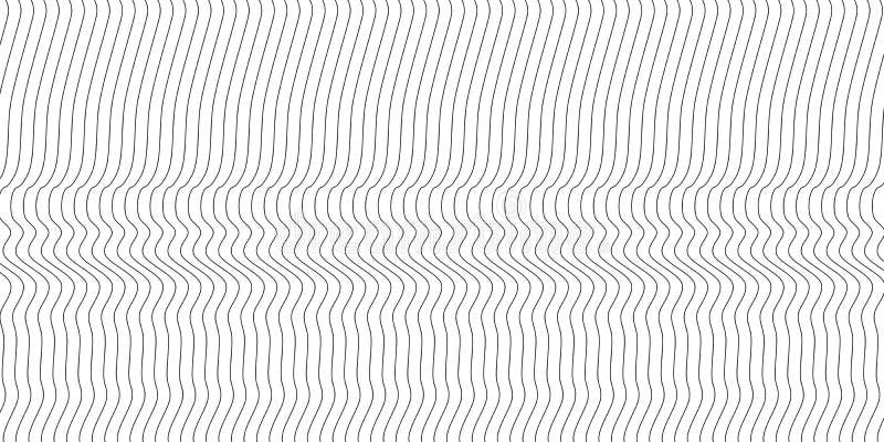 Abstract Wavy Background. Thin Line on White Stock Vector ...