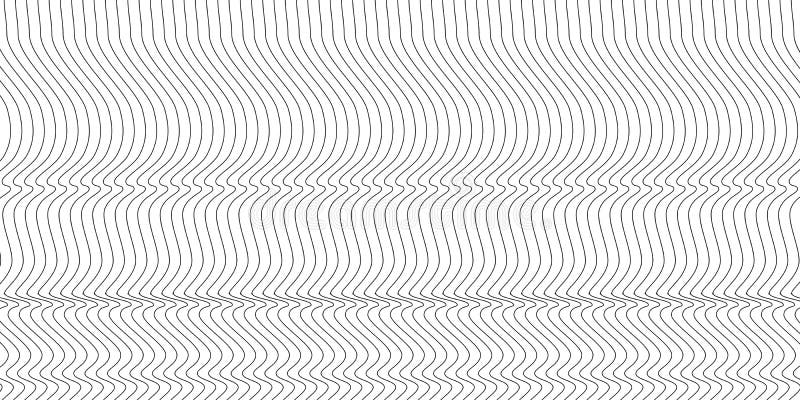 Abstract Wavy Background. Thin Line on White Stock Vector ...