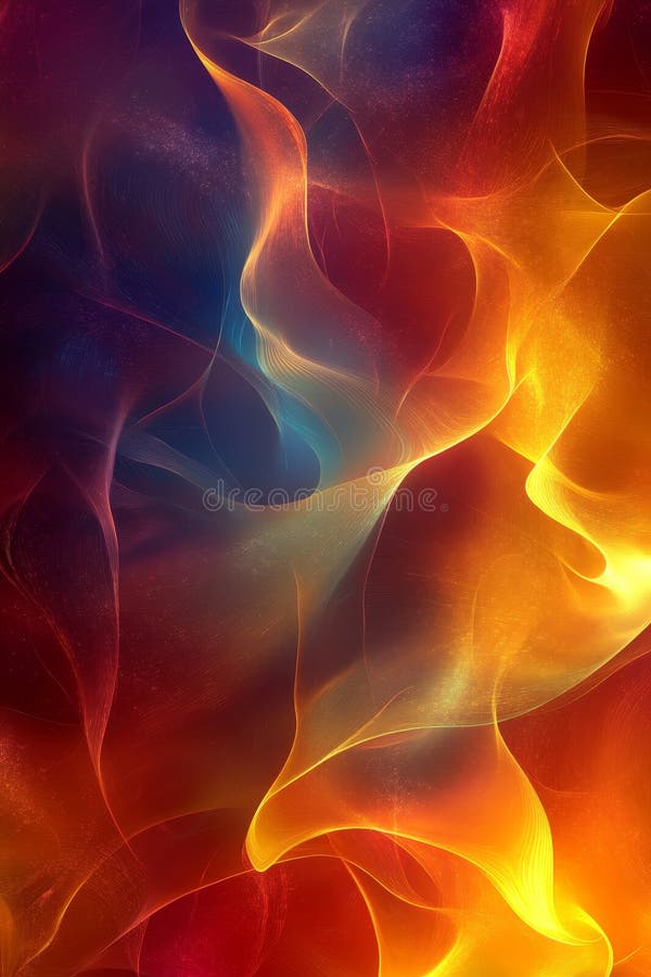 Abstract Wavy Background, Vibrant Color Flow, Movement with Energetic ...