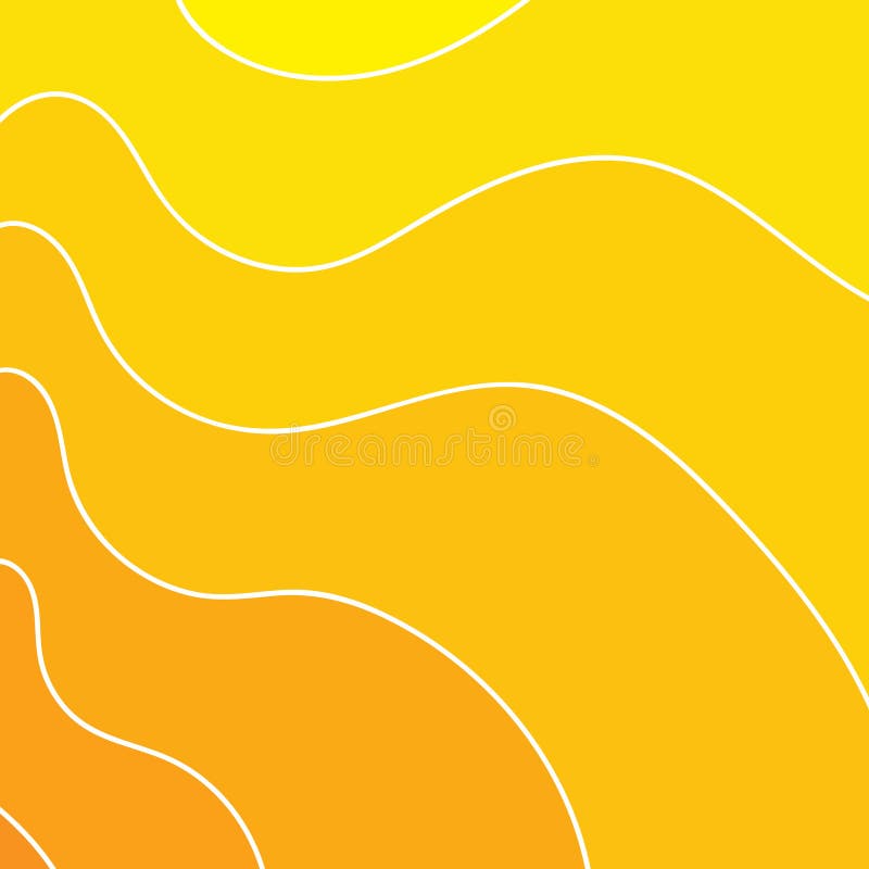 Abstract Wavy Background in Yellow Tones. Pattern Winding Lines Stock ...