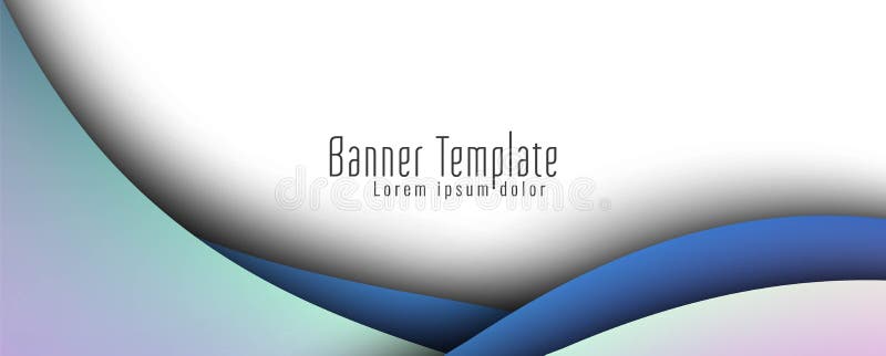 Abstract Wavy Banner Design Template Stock Vector - Illustration of ...