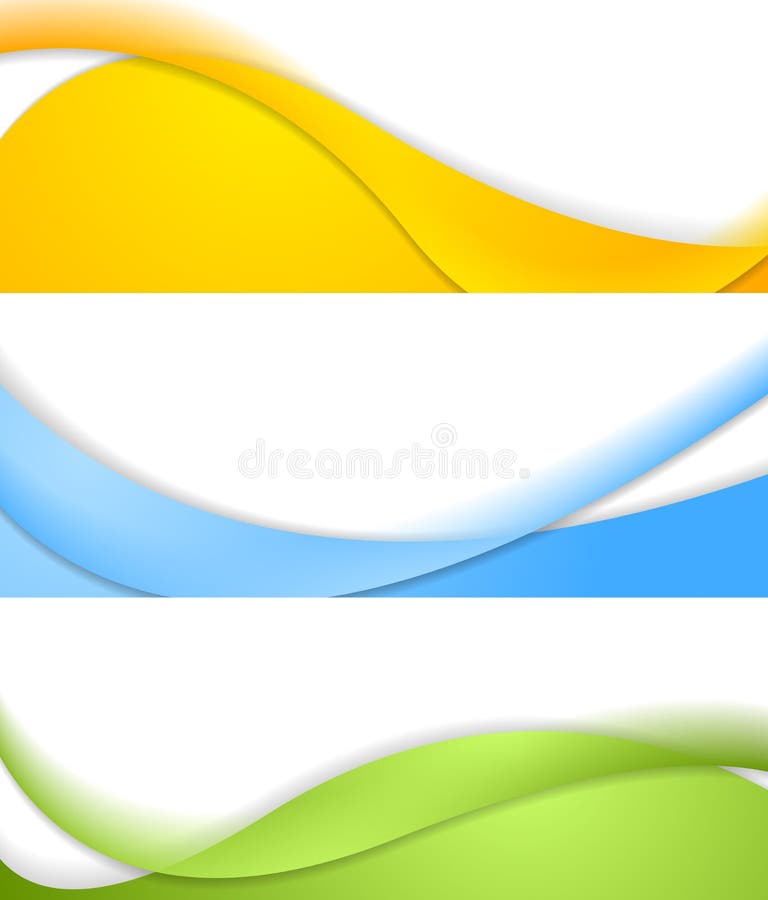 Abstract wavy banners stock vector. Illustration of frame - 41143208