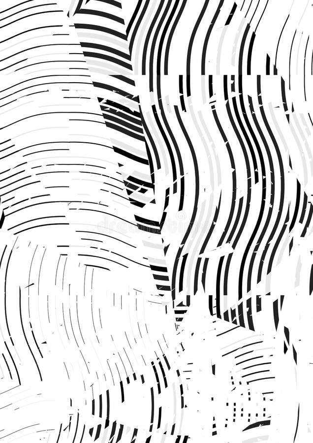 Abstract Wavy Black and Gray Line Pattern with Circle Overlay Texture ...