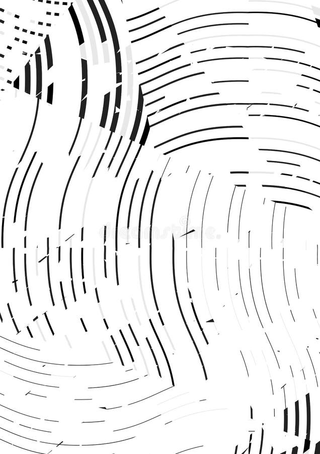 Abstract Wavy Black and Gray Line Pattern with Circle Overlay Texture ...