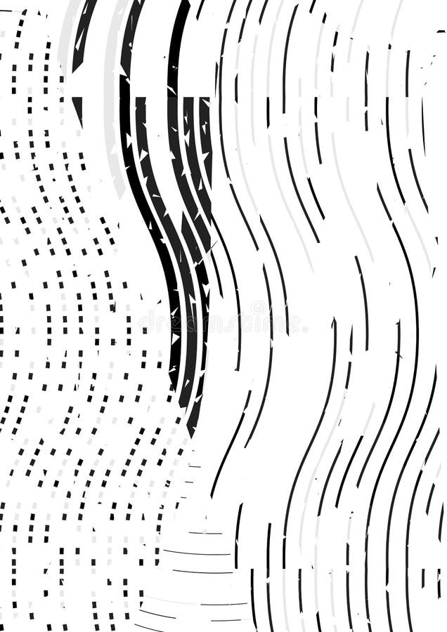 Abstract Wavy Black and Gray Line Pattern with Circle Overlay Texture ...