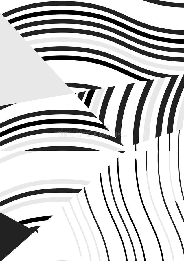 Abstract Wavy Black and Gray Line Pattern with Circle Overlay Texture ...