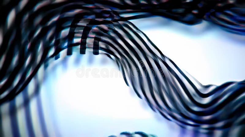 Abstract Wavy Black Lines Flowing Dynamically on a Clean White ...