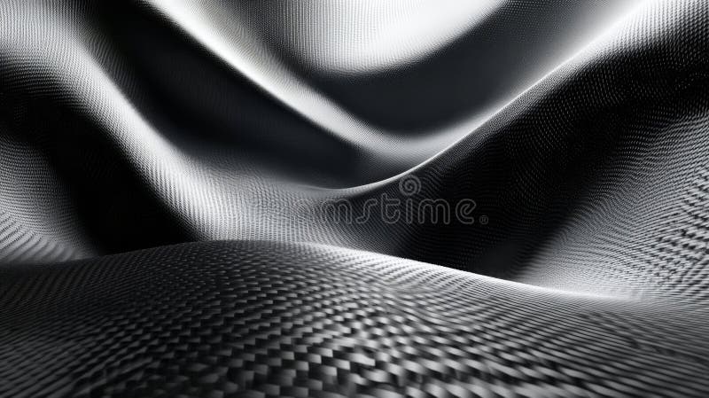 Abstract Wavy Black and White Carbon Fiber Pattern Stock Illustration ...