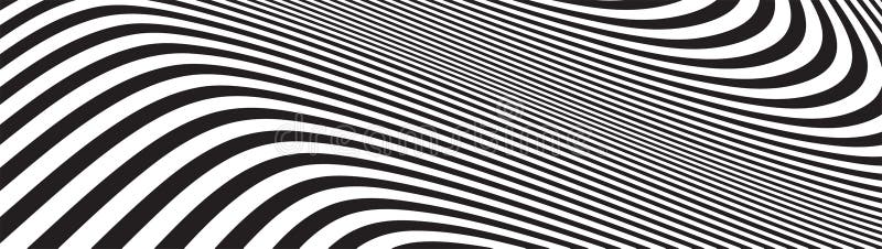 Abstract Wavy Black and White Line Patterns Stock Vector - Illustration ...