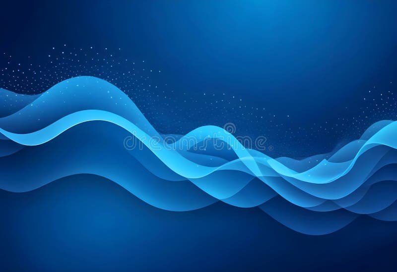 Blue Gradient Background with Sparkling Particles Stock Illustration ...